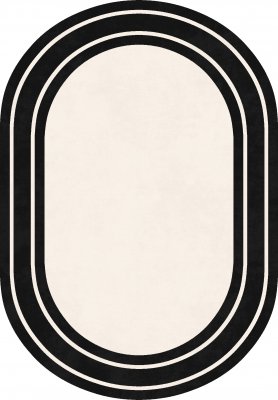 Oval matta - Josie (svart) - Trendcarpet.se