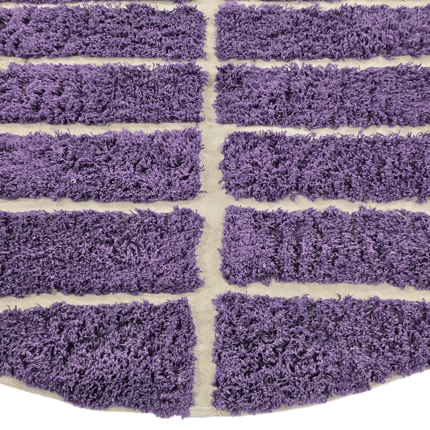 Rund Matta - Ikara Natural Cotton Shaggy (lila)